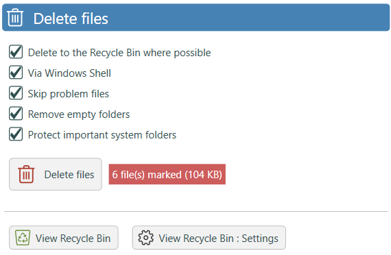 File removal tab